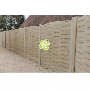 Poteau béton INTERMÉDIAIRE pour Simple face - Cloture béton imitation ...