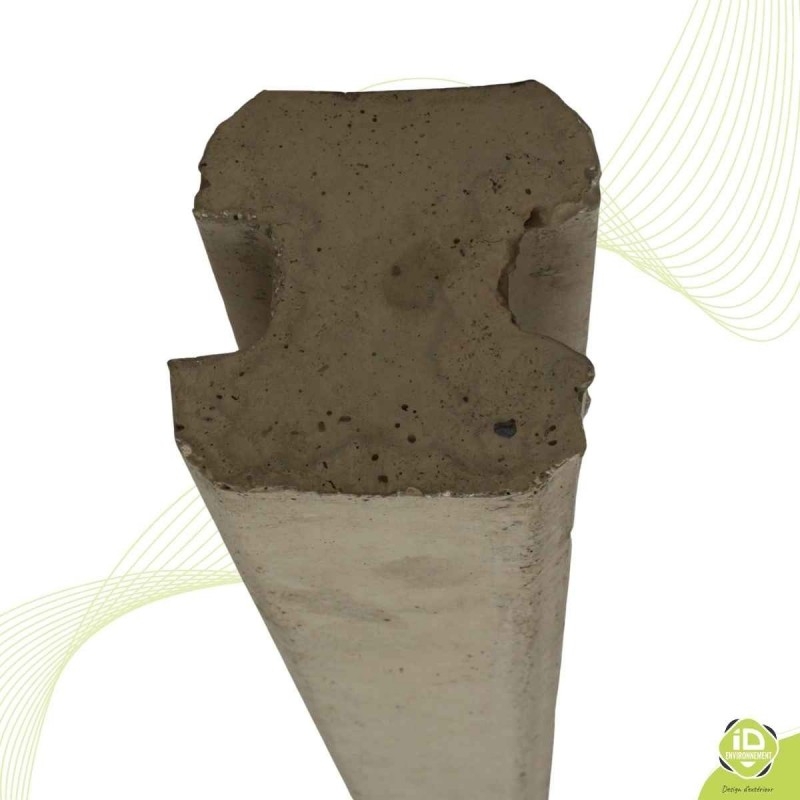Poteau béton INTERMÉDIAIRE pour Simple face - Cloture béton imitation ...